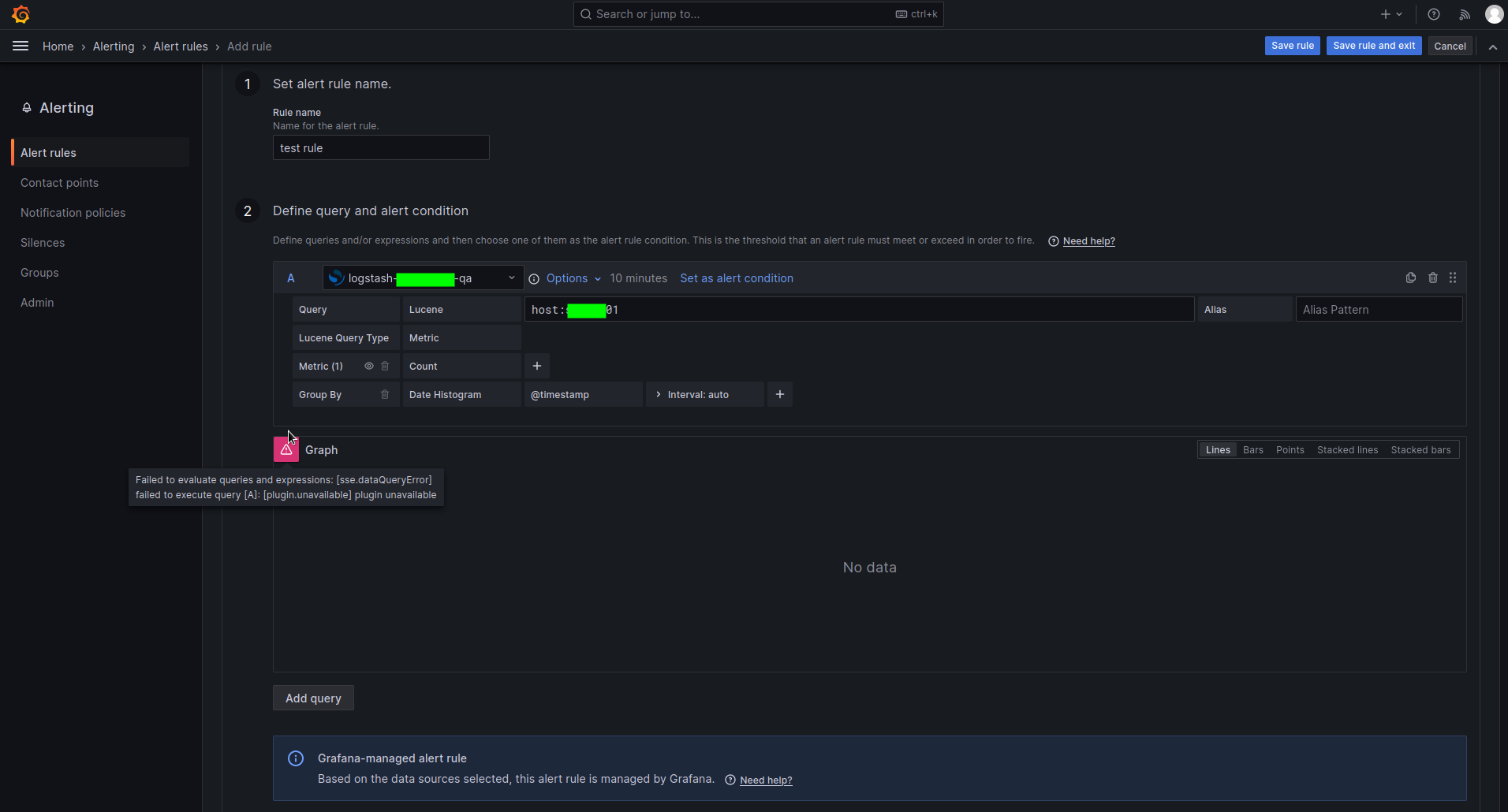 Unable to create Alert Rule with OpenSearch Plugin "plugin unavailable" · Issue #251 · grafana ...