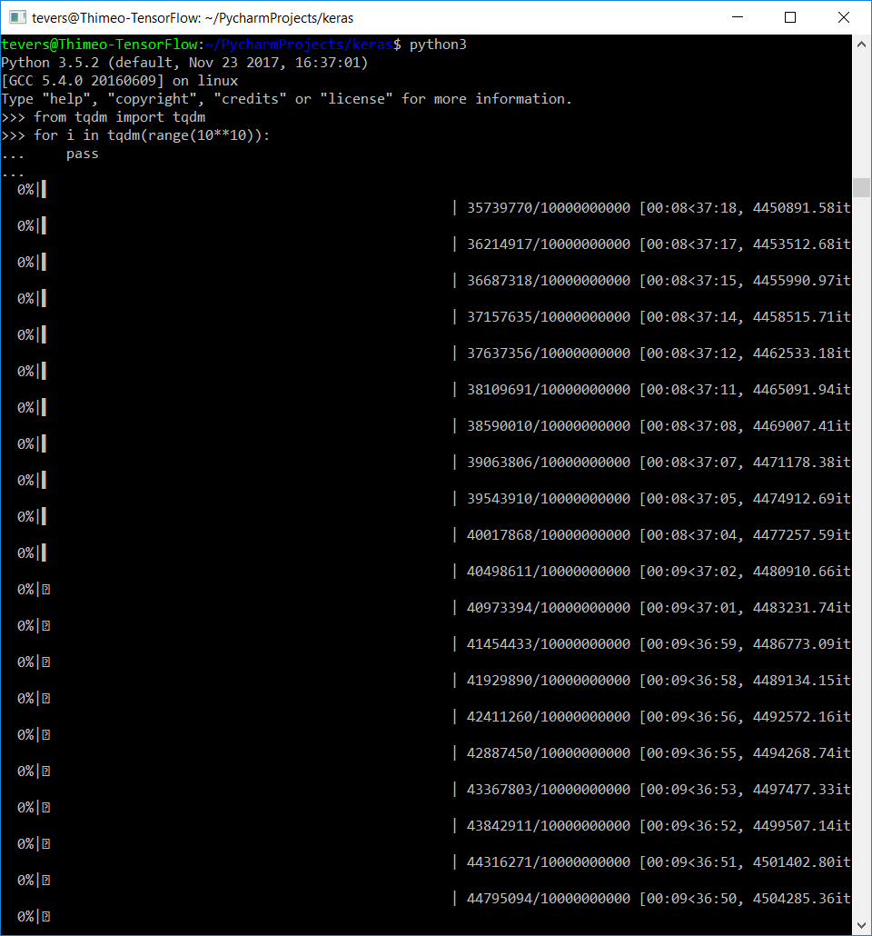Changing (reducing) width of console window causes newlines at progress ...