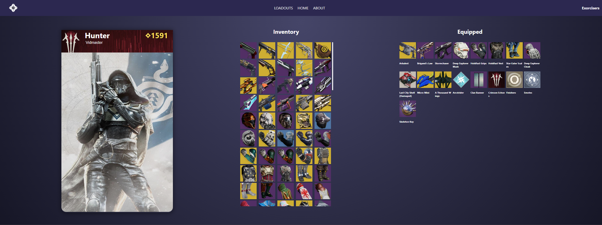 GitHub - erkhart96/destiny-loadout-manager: An application for managing inventory and loadouts ...