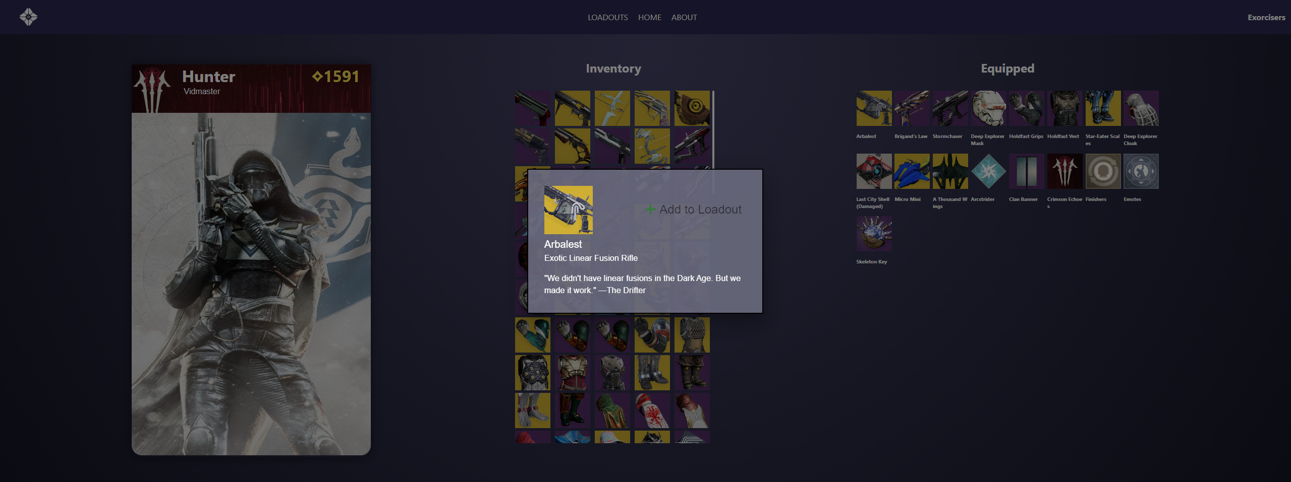 GitHub - erkhart96/destiny-loadout-manager: An application for managing ...
