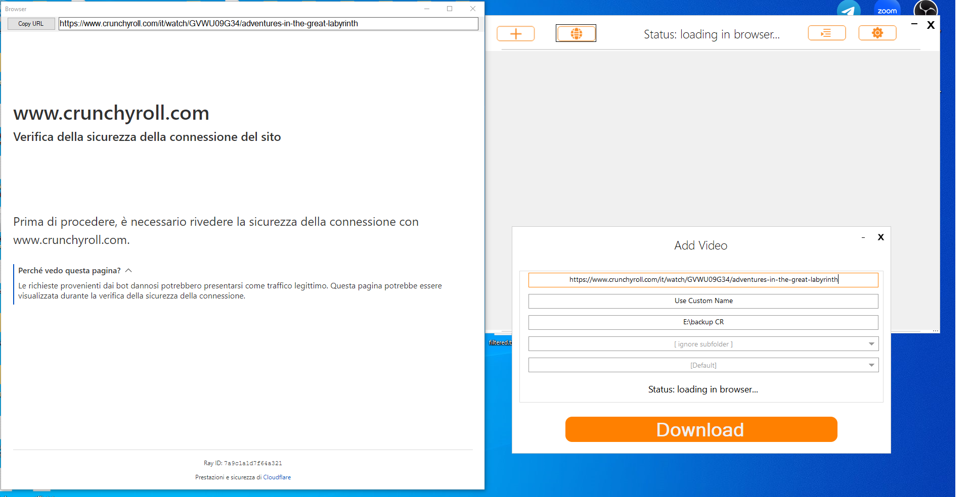 stuck on Cloudflare page · Issue #712 · hama3254/Crunchyroll-Downloader-v3.0 · GitHub