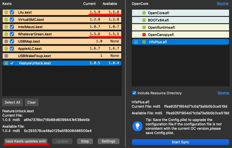 In dev mod: not update kekst version and kext · Issue #105 · ic005k/OCAuxiliaryTools · GitHub