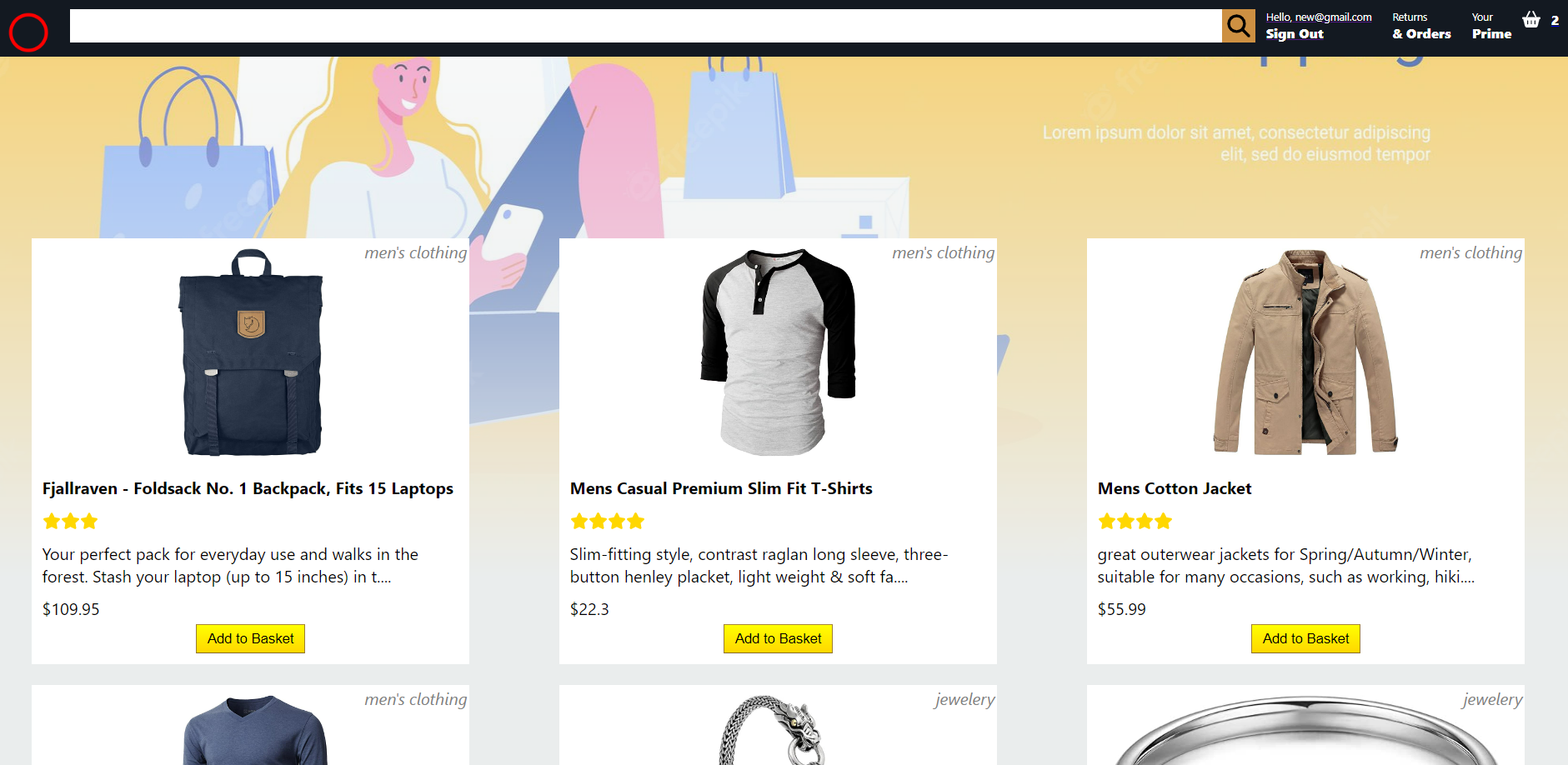 GitHub - Arpitha-Rajeev1/e-commerce: This is an e-commerce app inspired by Amazon. This is based ...