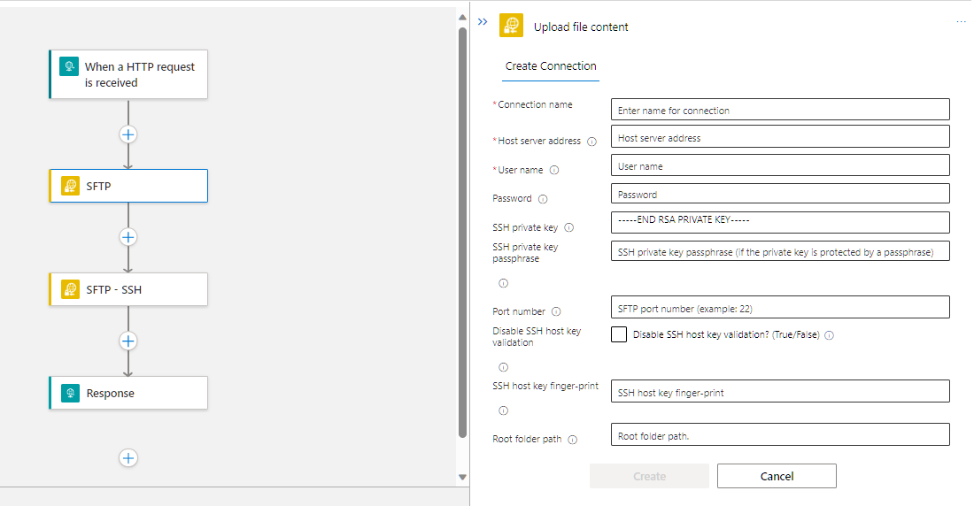 Line breaks are removed from Private Key field in both SFTP (built in) and SFTP-SSH (managed ...