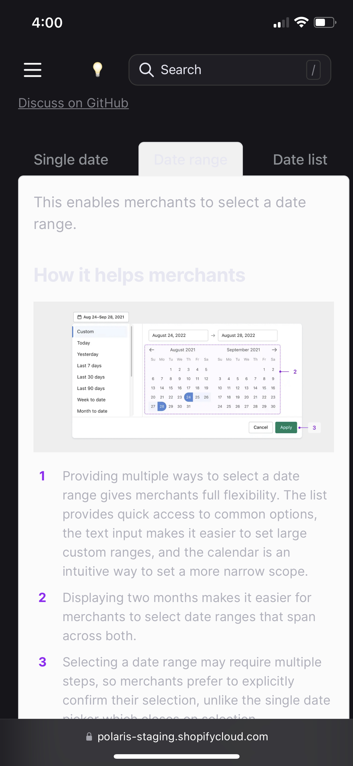 Mobile Responsive Support On Pattern Details Pages · Issue 7937 · Shopifypolaris · Github 