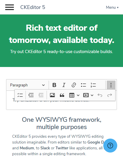 Dropdown See More Plugins Is Not Responsive · Issue 8504 · Ckeditorckeditor5 · Github