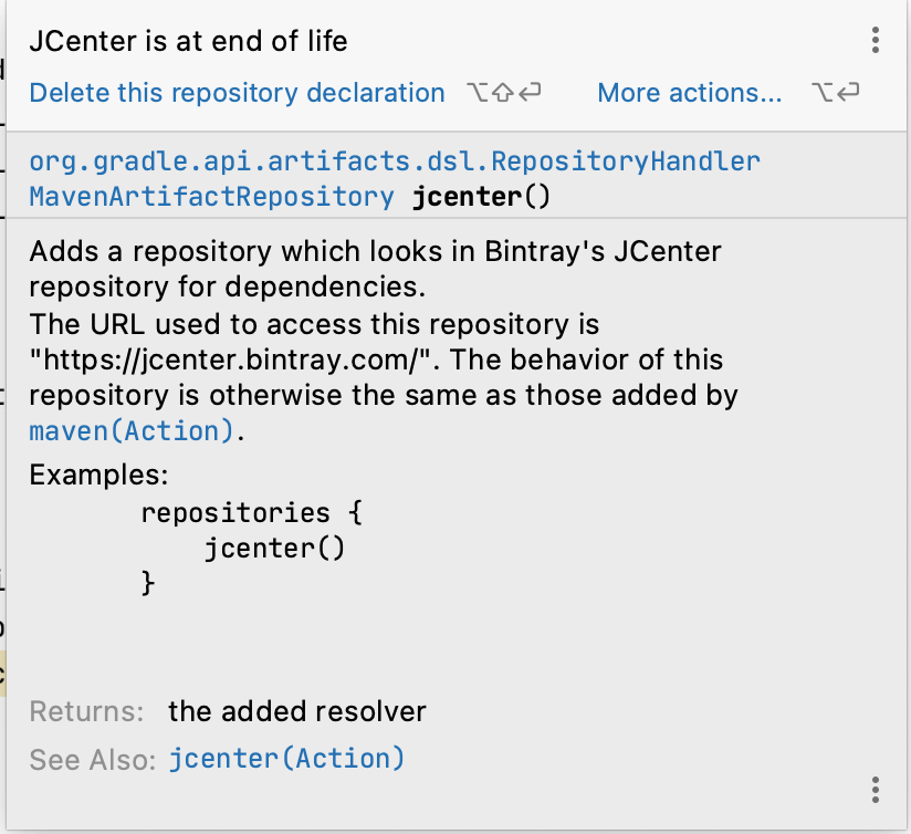 Remove jcenter() · Issue #455 · Kirchhoff-/Example · GitHub