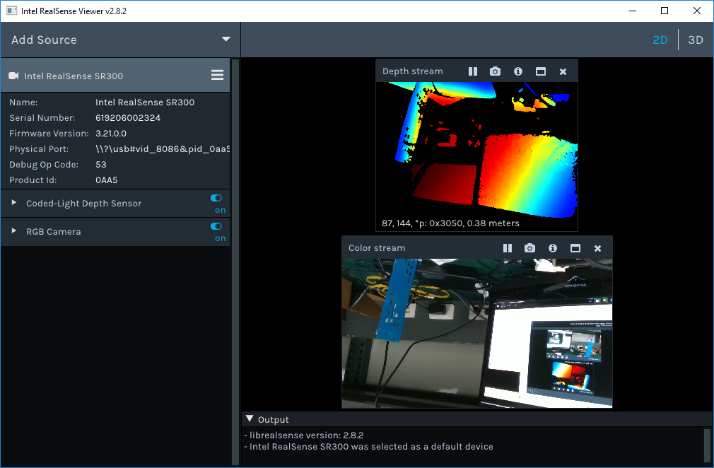 Only RGB camera works on Windows 10 Creators Update. Depth camera ...