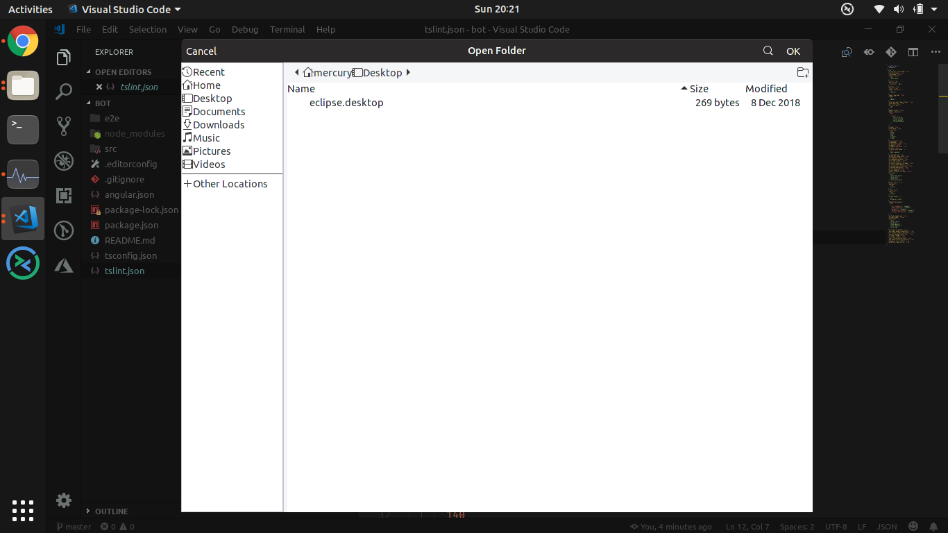 Folder/File Chooser is Broken · Issue #66813 · microsoft/vscode · GitHub