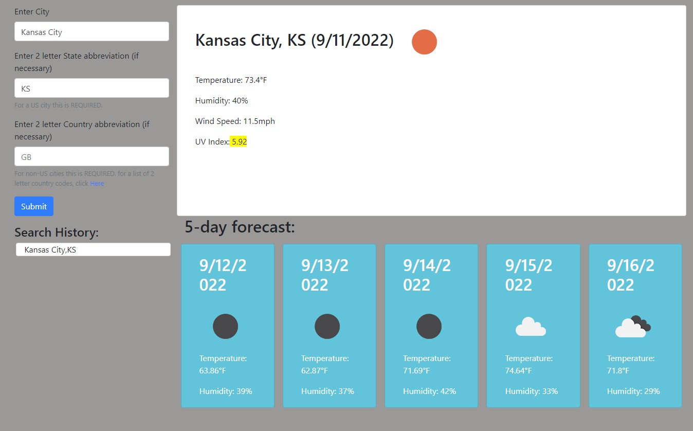 GitHub - chickengong/Weather-Dashboard