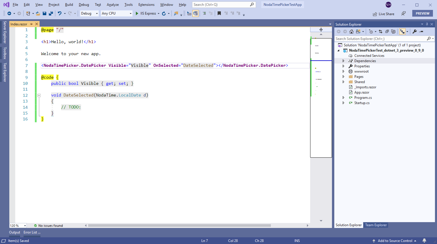 Not Working On Blazor Net Core Preview 9 · Issue 66 · Nheath99nodatimepicker · Github