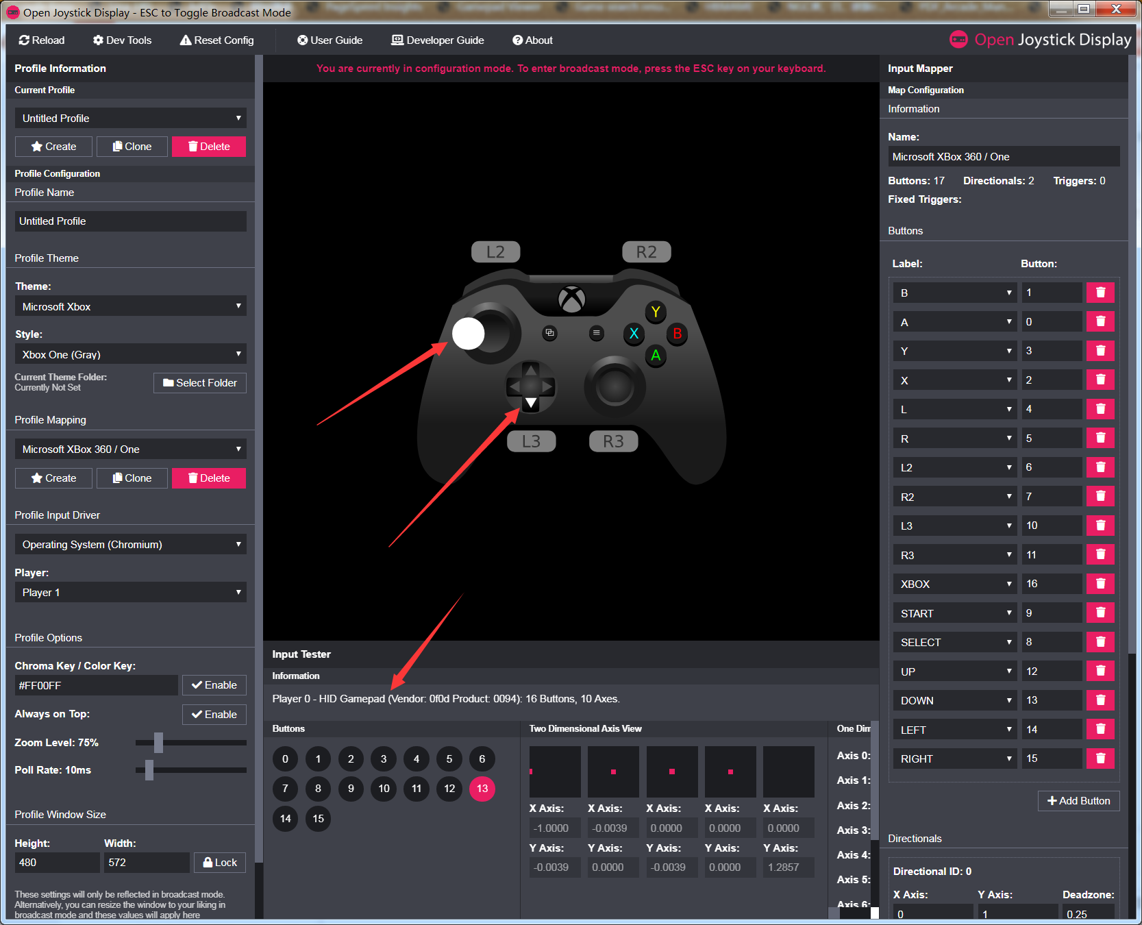 [BUG?] in SWITCH + LS mode , left direction will out DP direction down ...