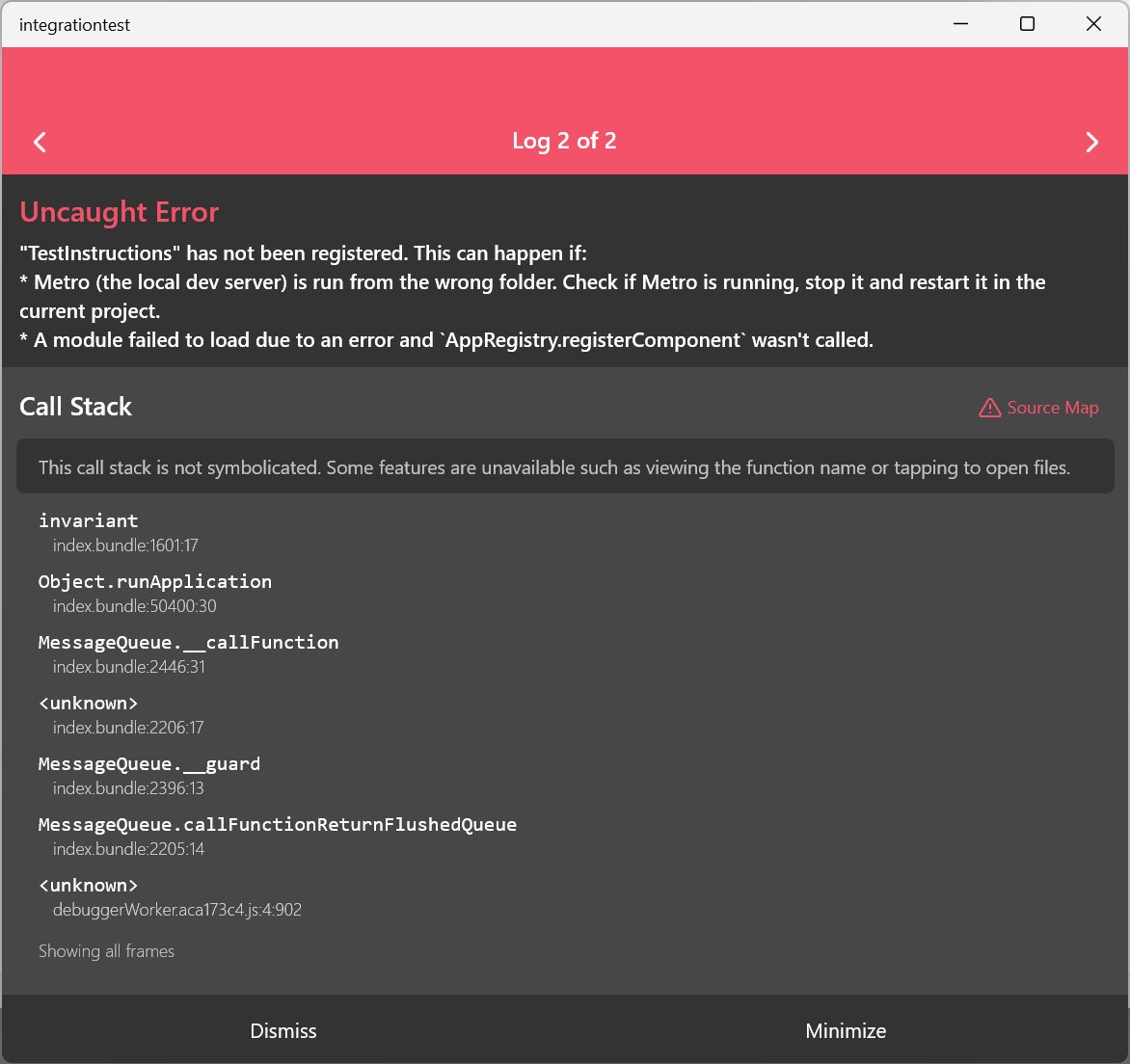 Integration Test App Fails To Load In Debug · Issue 11562 · Microsoftreact Native Windows · Github 