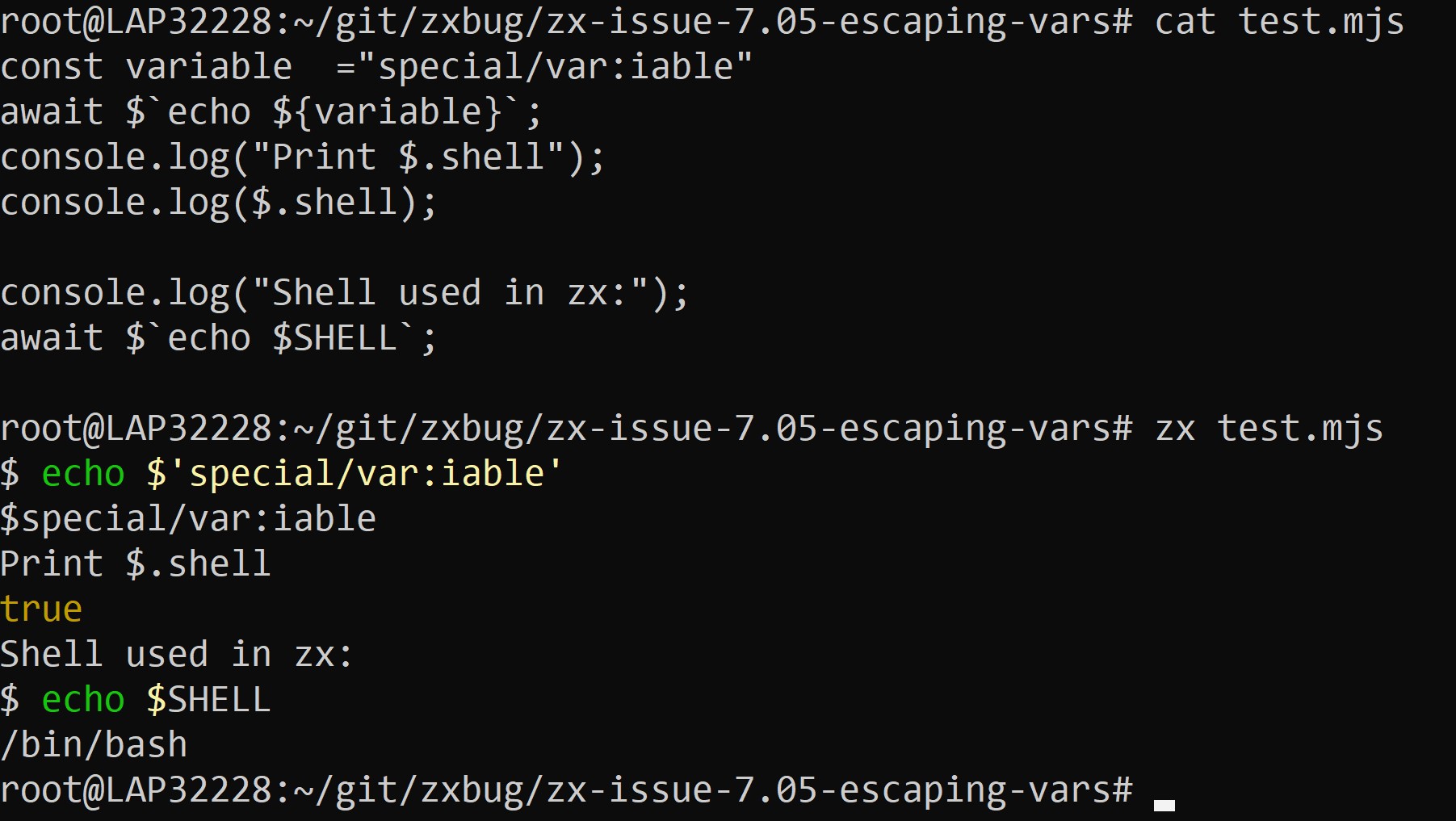 Adds $ sign · Issue #471 · google/zx · GitHub