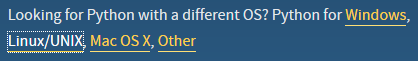 Provide pointers to other pre-built Python binaries from Downloads menu ...