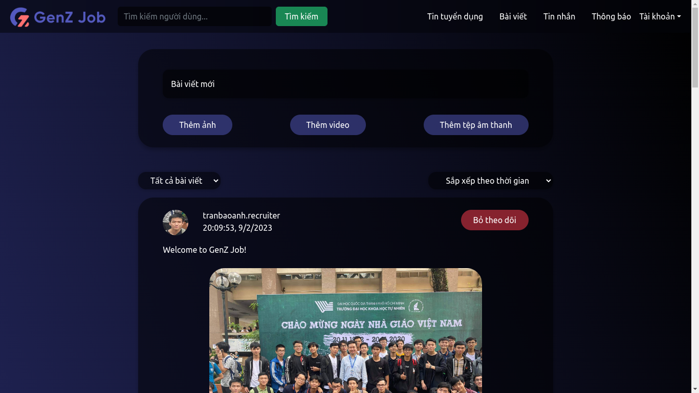 GitHub - tranbaoanhh27/genz-job: The final project of the course CSC13002 (Introduction to ...