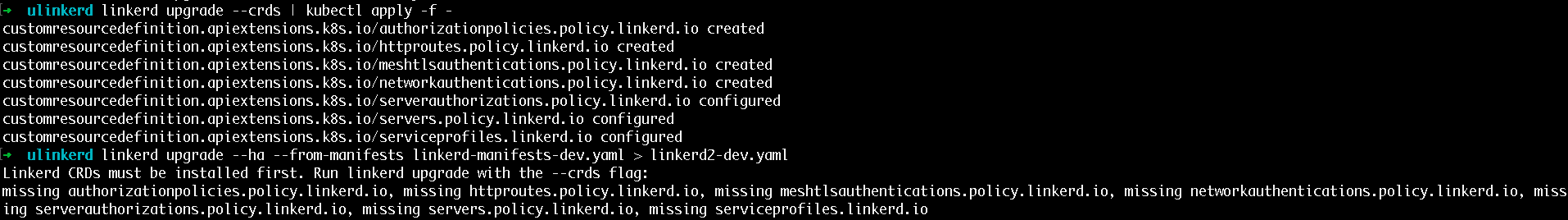 Linkerd upgrade to 2.12.2 fails when called with --with-manifests · Issue #9788 · linkerd ...