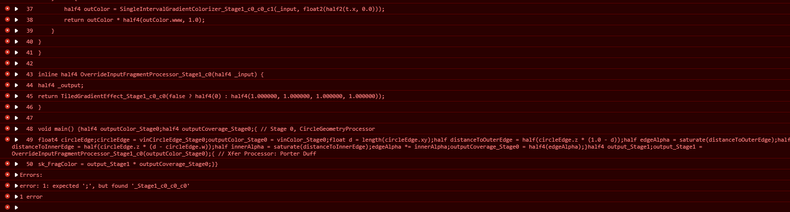Bug Blazor Wasm Shader Compilation Error · Issue 1833 · Monoskiasharp · Github 5098