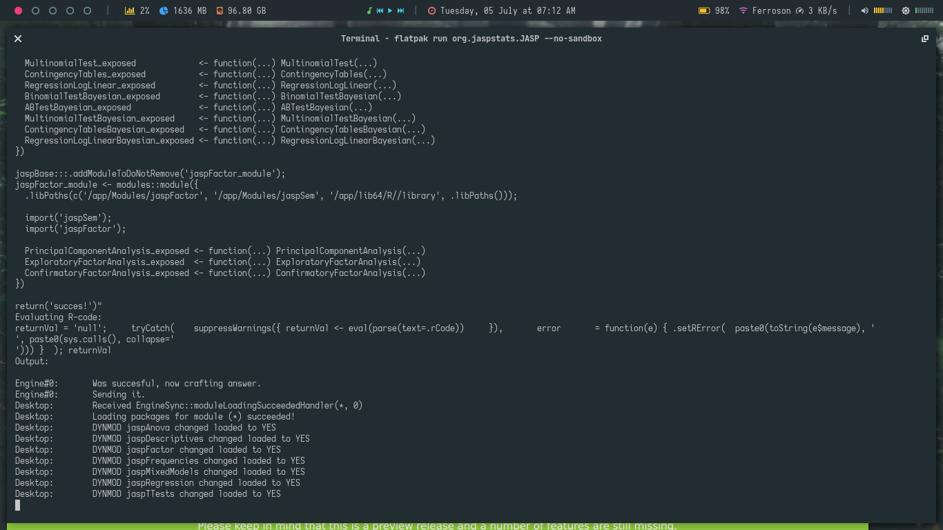 [Bug]: Can't run JASP in Arch-based Linux Distro · Issue #1769 · jasp-stats/jasp-issues · GitHub