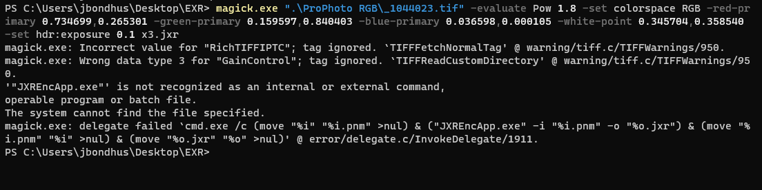 Creating HDR EXR files from 16 bit linear TIFF · ImageMagick ImageMagick · Discussion #5823 · GitHub