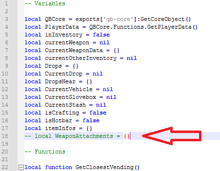 [BUG] Fix Bug Remove attachments weapon · Issue #304 · qbcore-framework/qb-inventory · GitHub