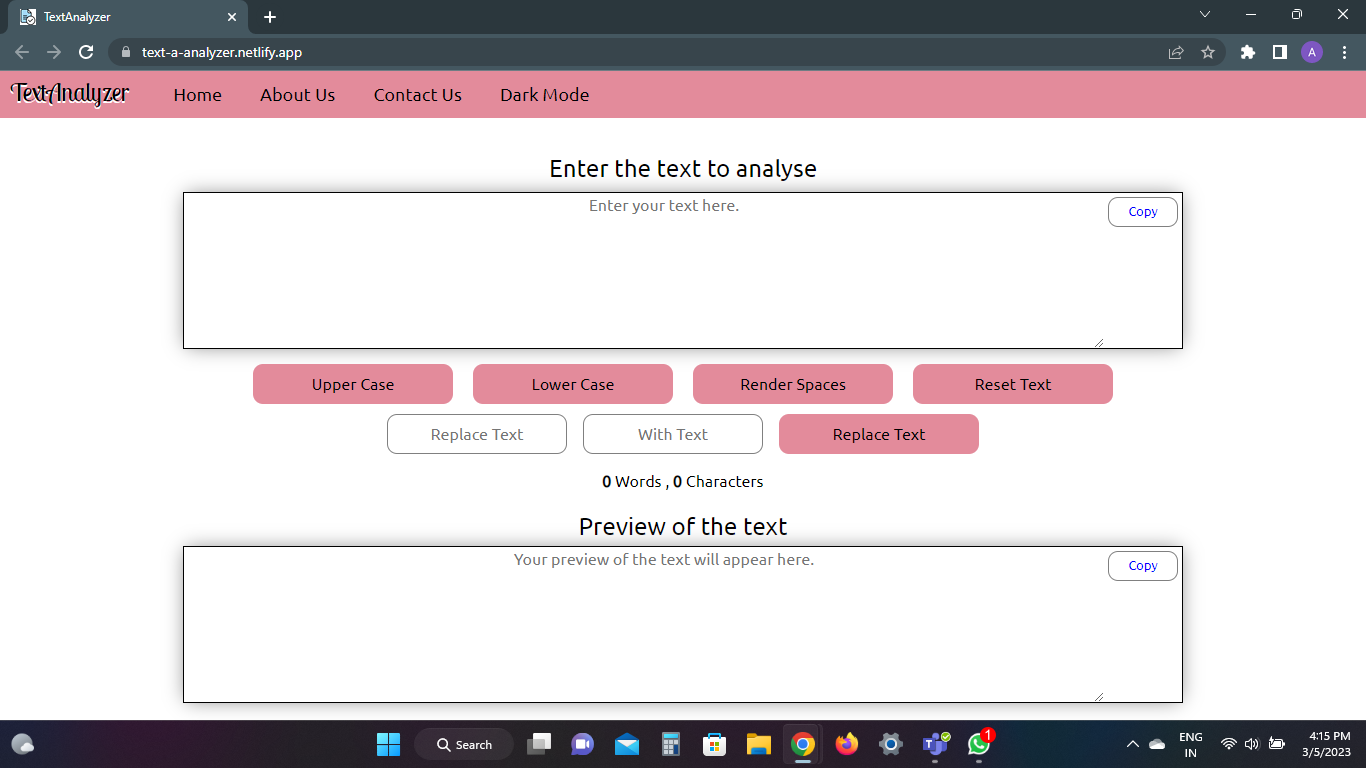 GitHub - Akshat-Somvanshi18/Text-Analyzer: Text-Analyzer is a react based utility web app that ...