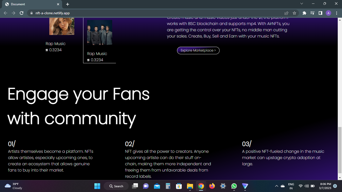 GitHub - Akshat-Somvanshi18/NFT-Marketplace-Clone: The repository contains the clone of a NFT ...