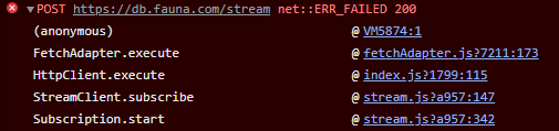 Receiving Post Stream Net Err Failed 200 Error In Console When Closing
