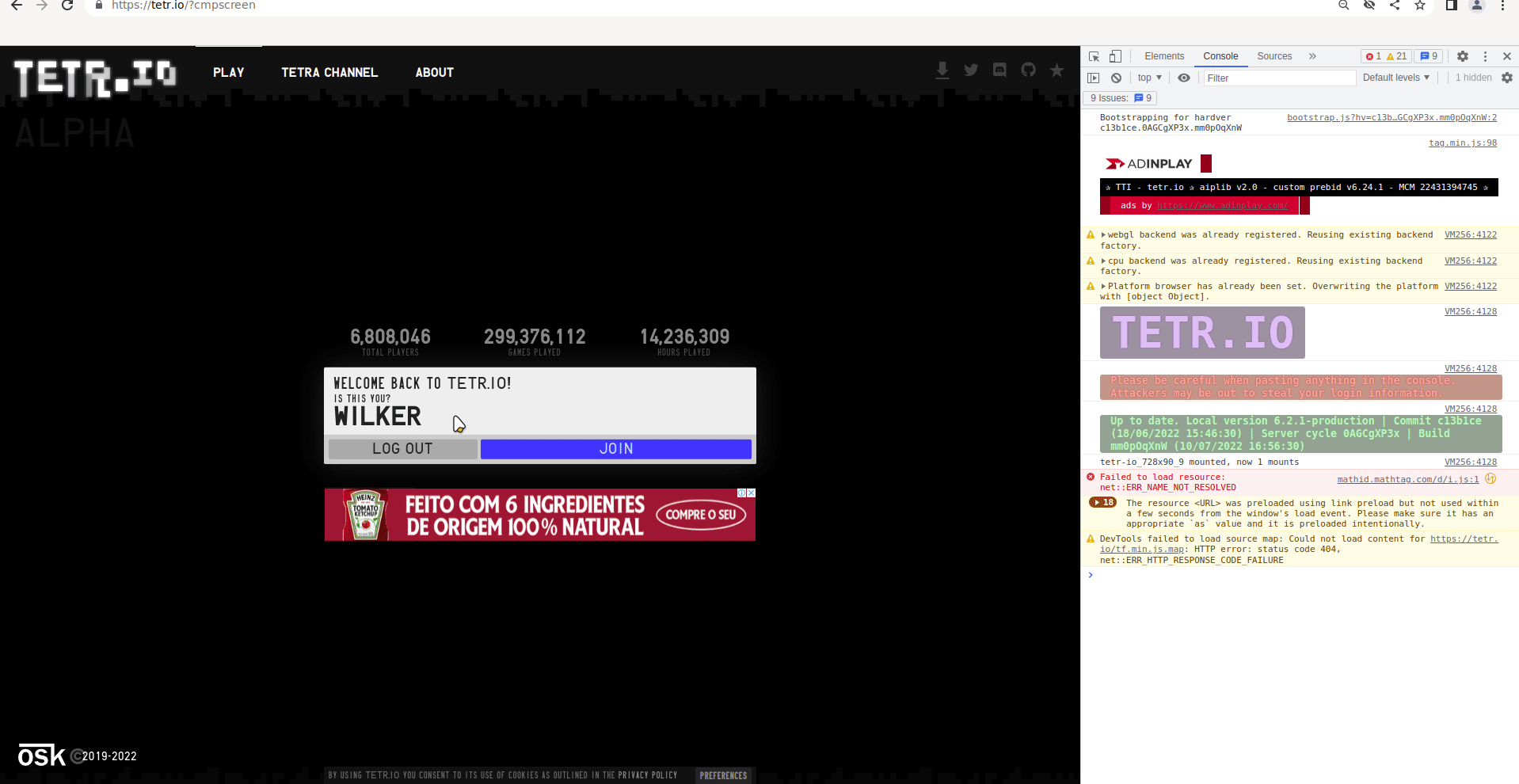 Cookie "Preferences" button won't respond · Issue #980 · tetrio/issues · GitHub