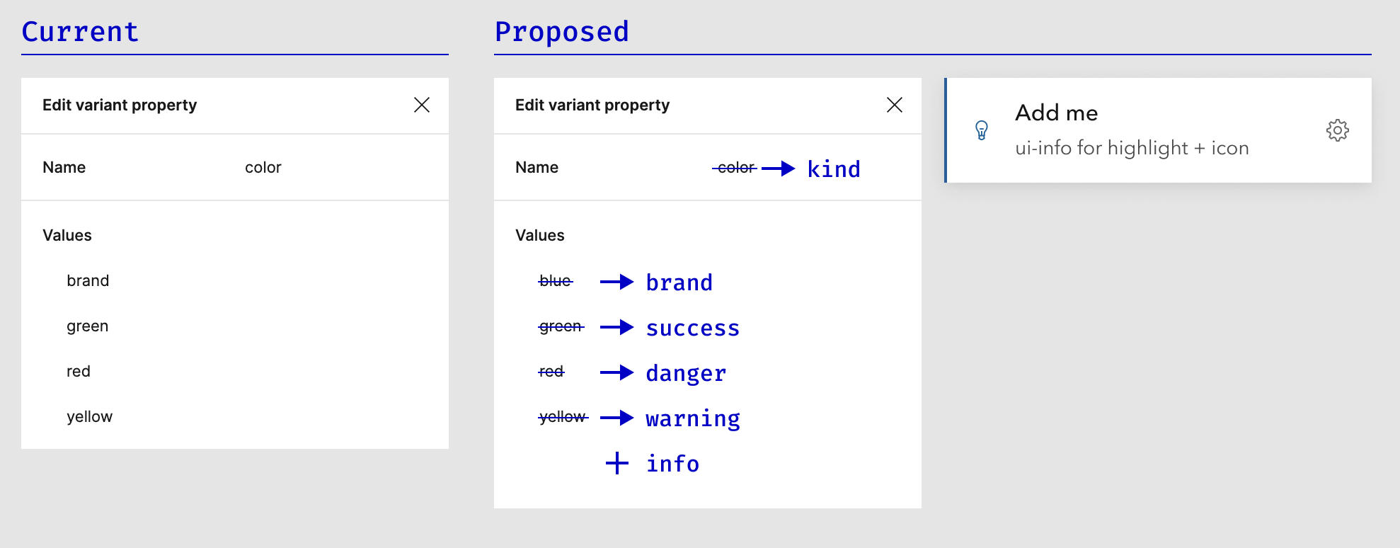 Notice: Rename `color` property to `kind` and rename values · Issue ...