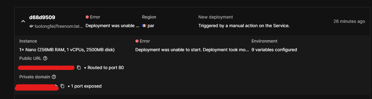 为什么我用koyeb部署一直Unhealthy？？？ · Issue #157 · luolongfei/freenom · GitHub