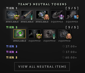 didnt get the selected neutral item from neutral token - and magically ...