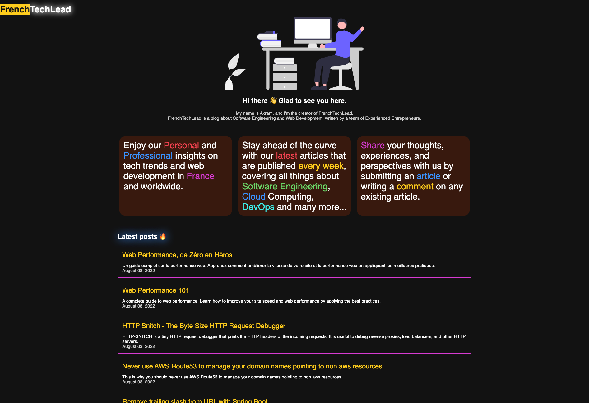 SHOWCASE: FrenchTechLead · Issue #345 · withastro/astro.build · GitHub