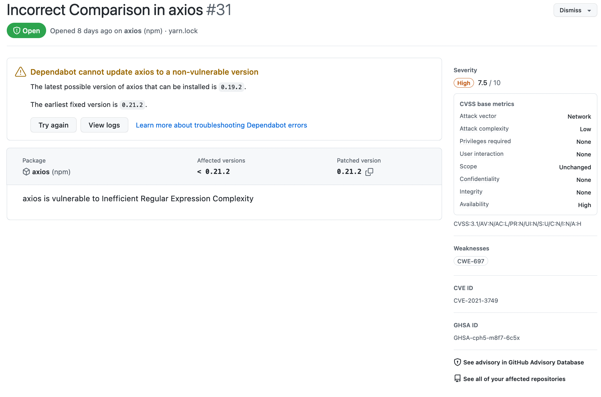 Using vulnerable version of axios · Issue #96 · OpenZeppelin/defender-client · GitHub