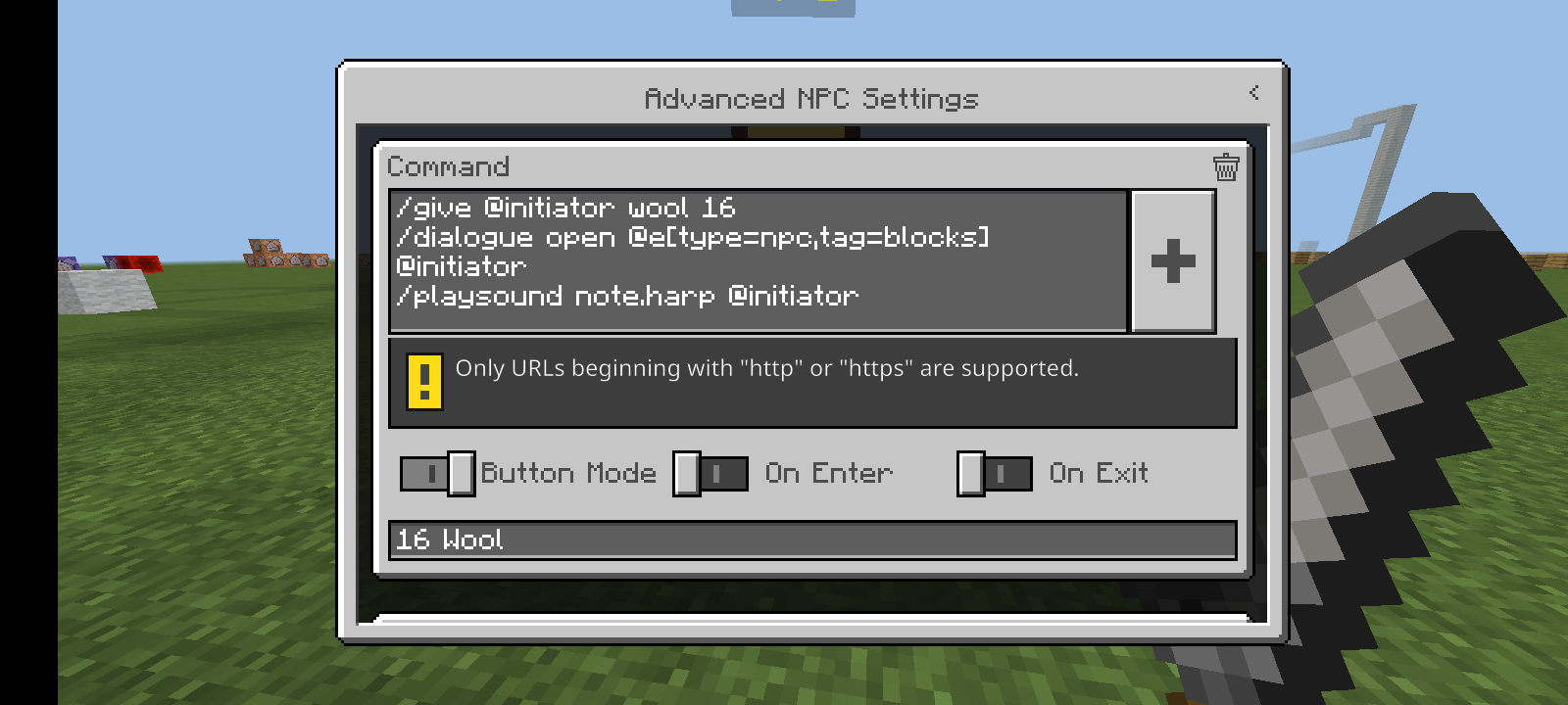 How to make working URLs in NPCs · Issue #366 · MicrosoftDocs/minecraft-creator · GitHub