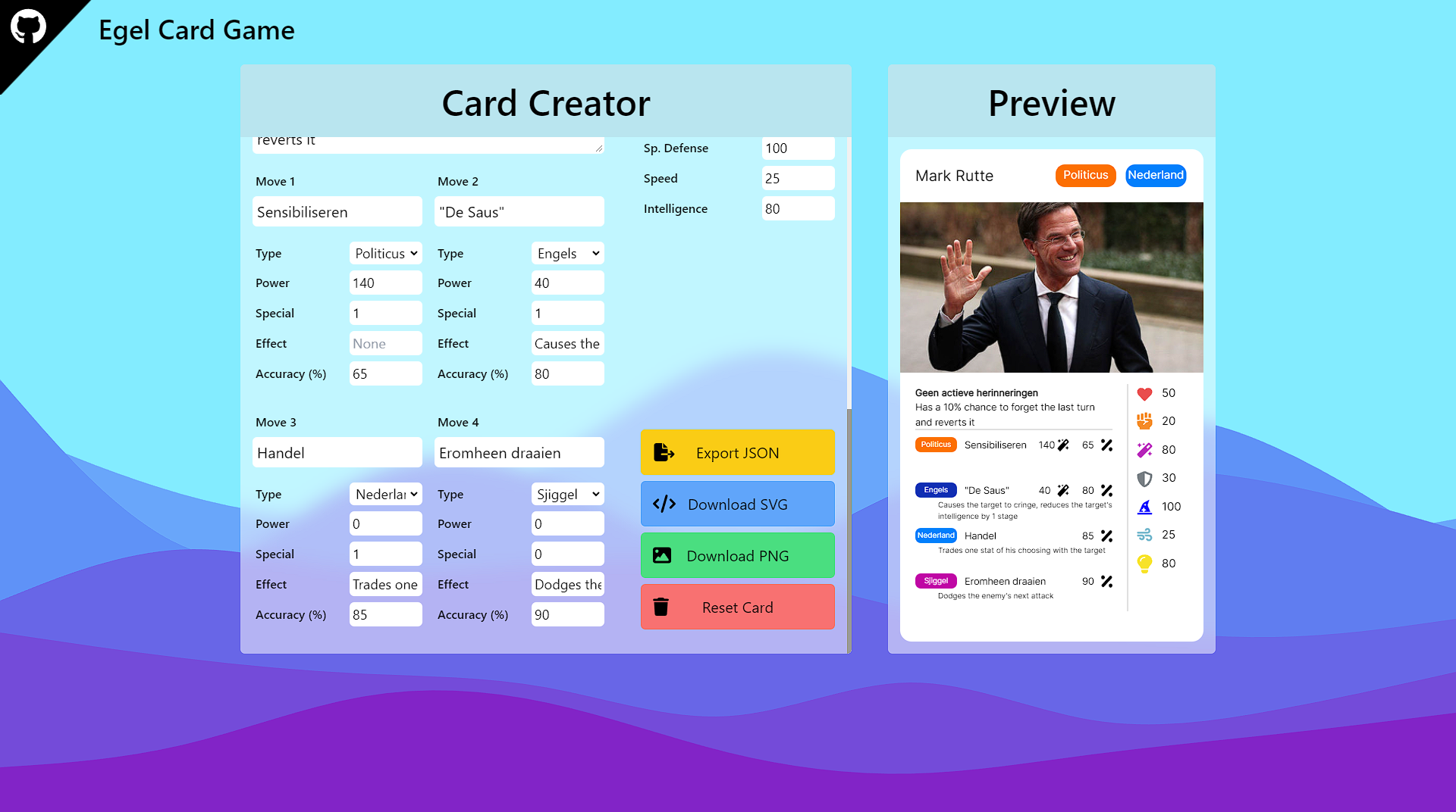 GitHub - niek-peters/egel-card-game: A trading card creator web app ...