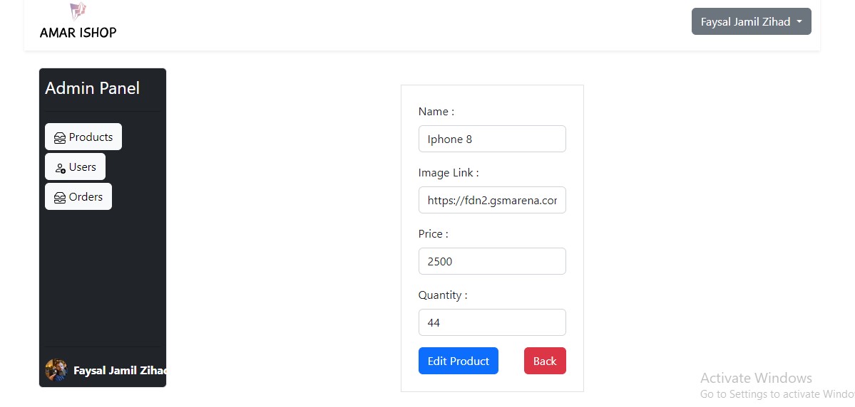 Github Zihaddiamar Ishop React Laravel Mysql Amar Ishop Below Link