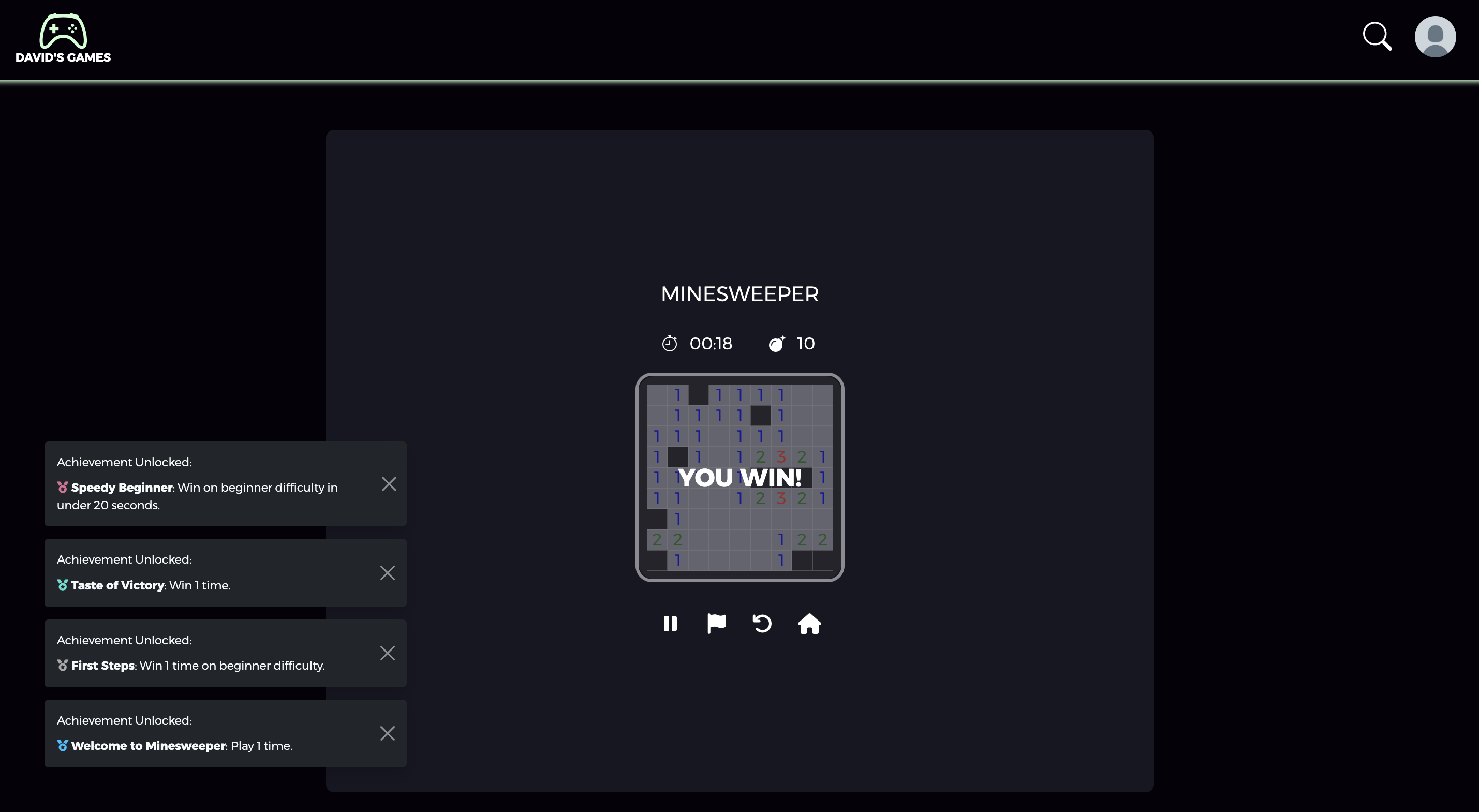 GitHub - davkluo/davids-games: Game vault site with leaderboards, personal achievements, and ...