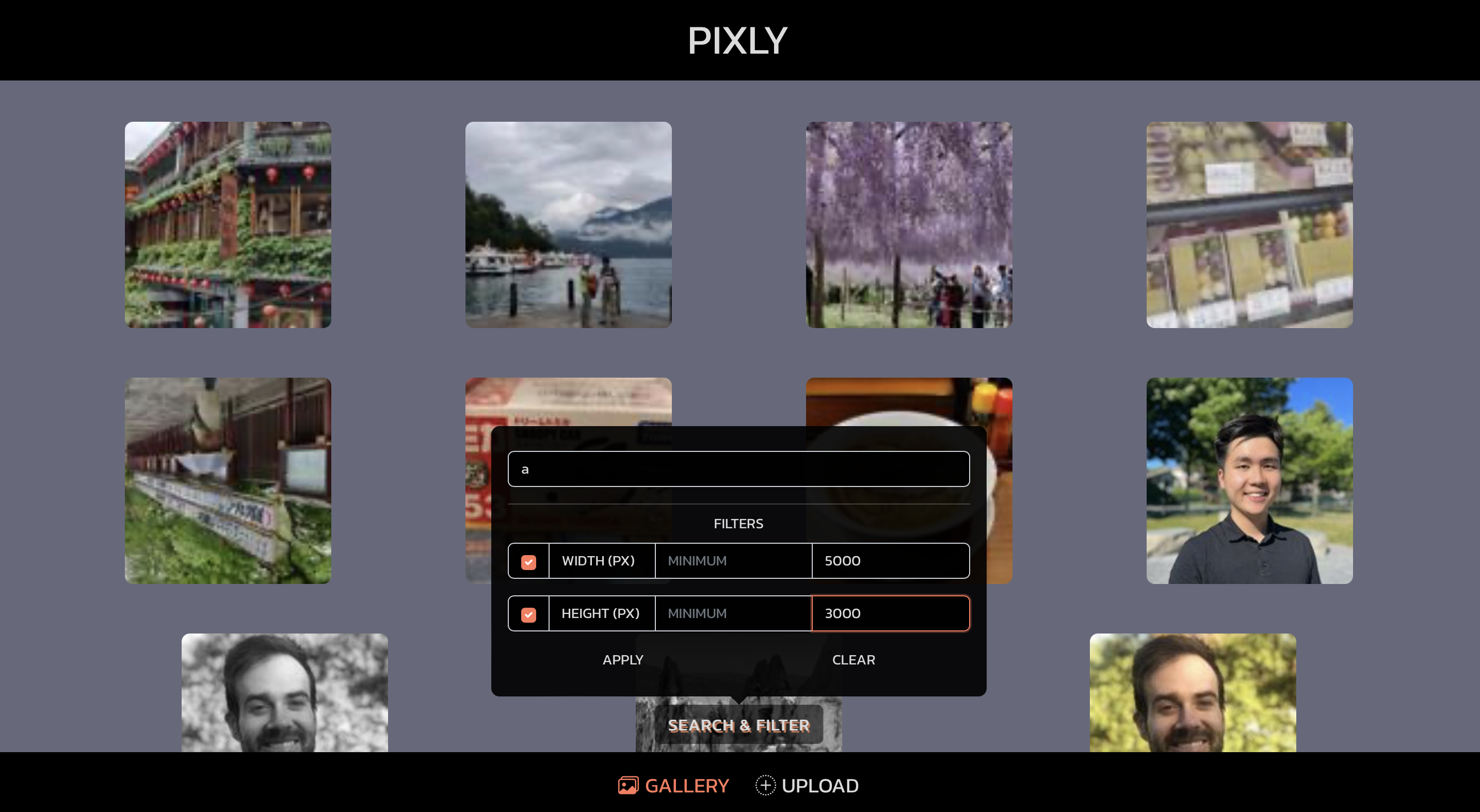 GitHub - davkluo/pixly-frontend: Photo sharing and gallery app with ...