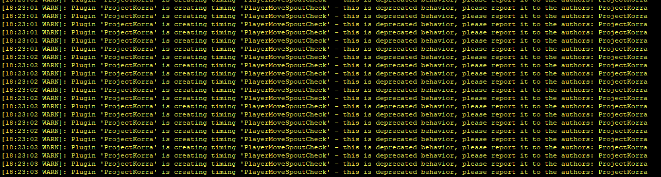 Console spamming · Issue #1302 · ProjectKorra/ProjectKorra · GitHub