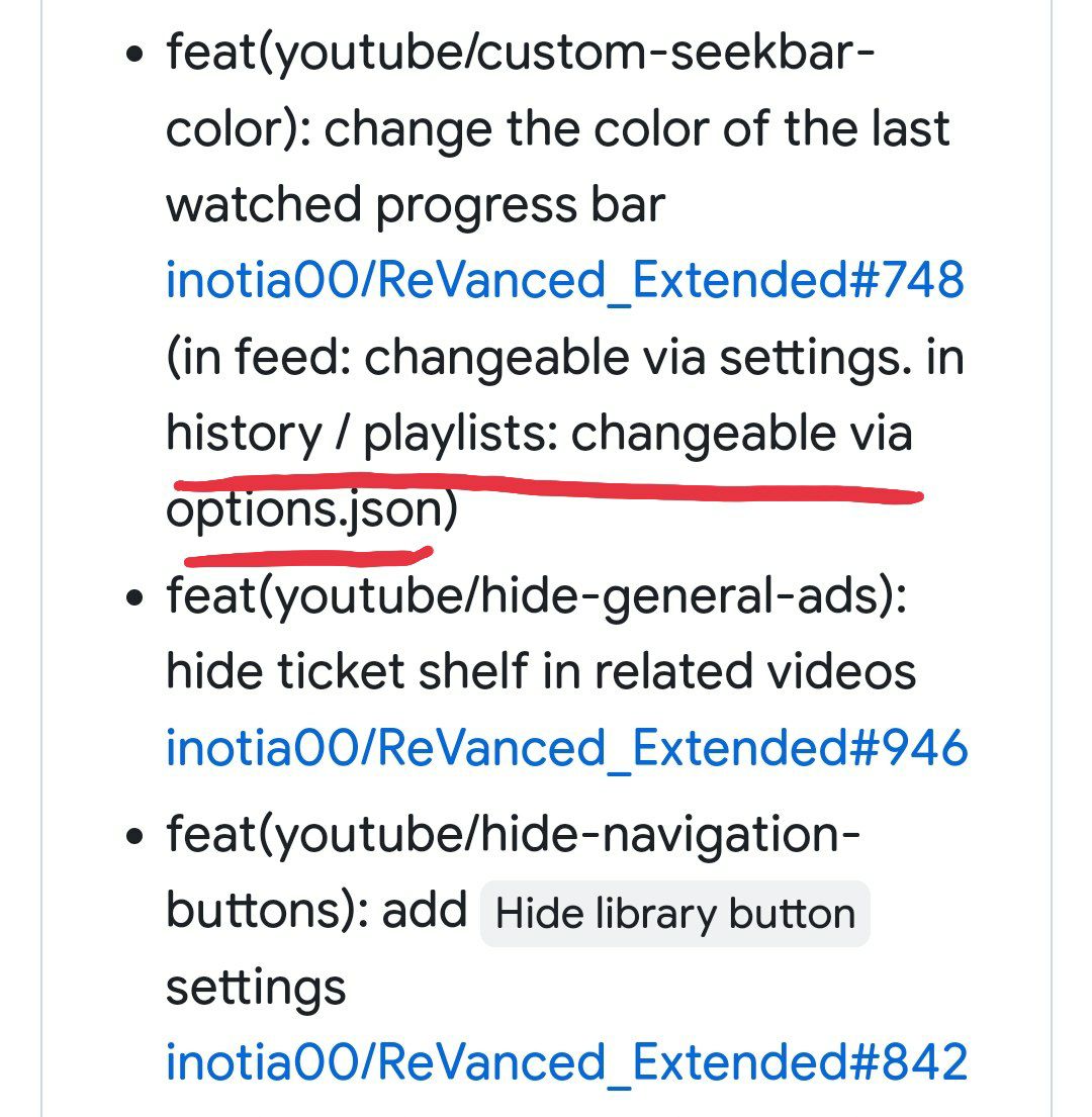 bug: custom seekbar color doesn't work in playlists · Issue #984 · inotia00/ReVanced_Extended ...