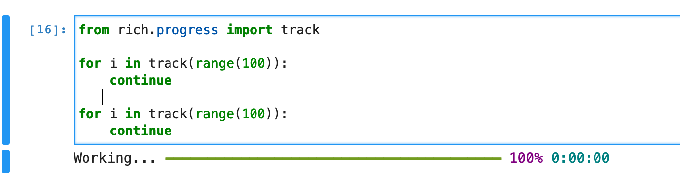 [BUG] Rich progress overwrites in same cell in jupyter lab · Issue #283 ...