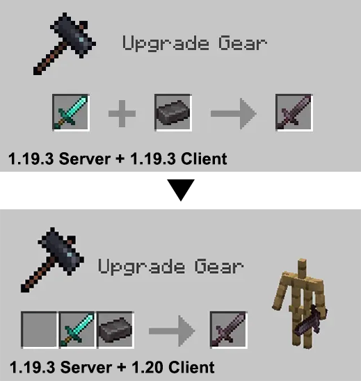 Smithing Table not opening on 1.19.3 Paper Server with 1.20.0 Client ...