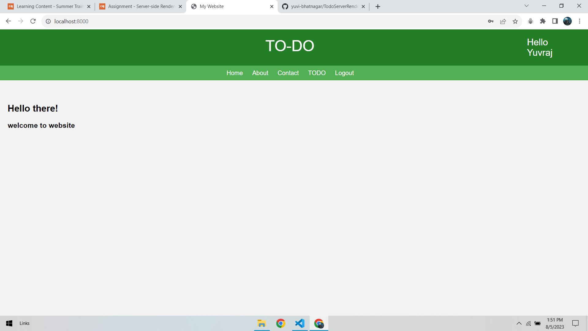 GitHub - yuvi-bhatnagar/TodoServerRender