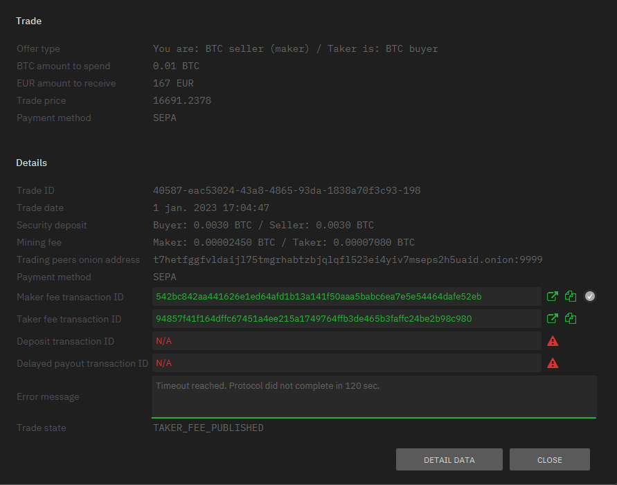 Fee reimbursement for trade 40587 · Issue #1216 · bisq-network/support · GitHub