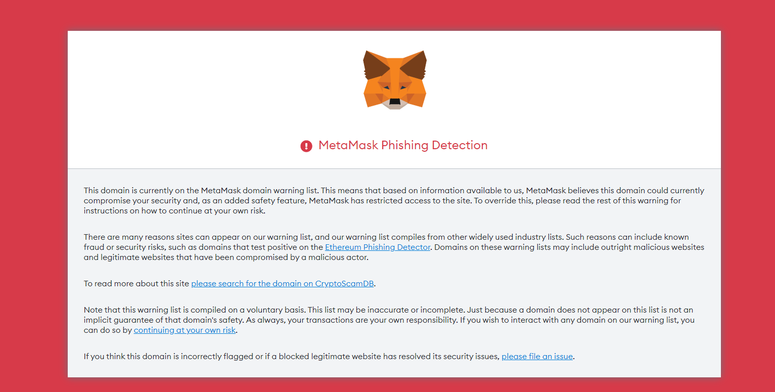 [legitimate Site Blocked] · Issue 9374 · Metamask Eth Phishing Detect · Github