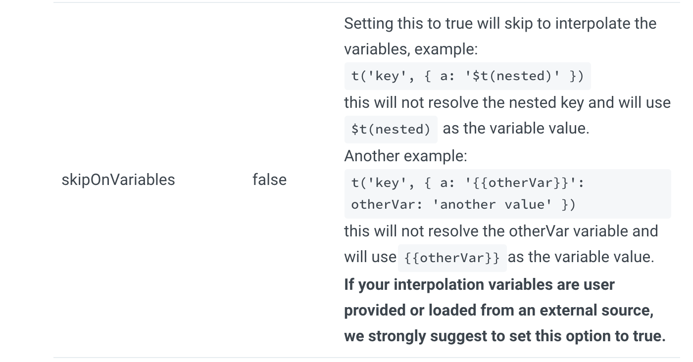 Using translation with user input makes it possible to recursively print passed variables ...