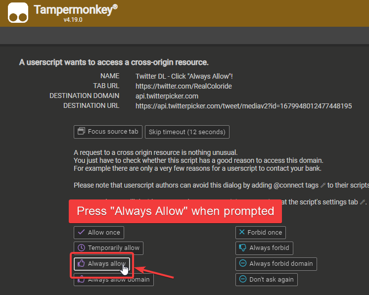 GitHub - realcoloride/TwitterDL: Allows you to download twitter videos right from your browser.