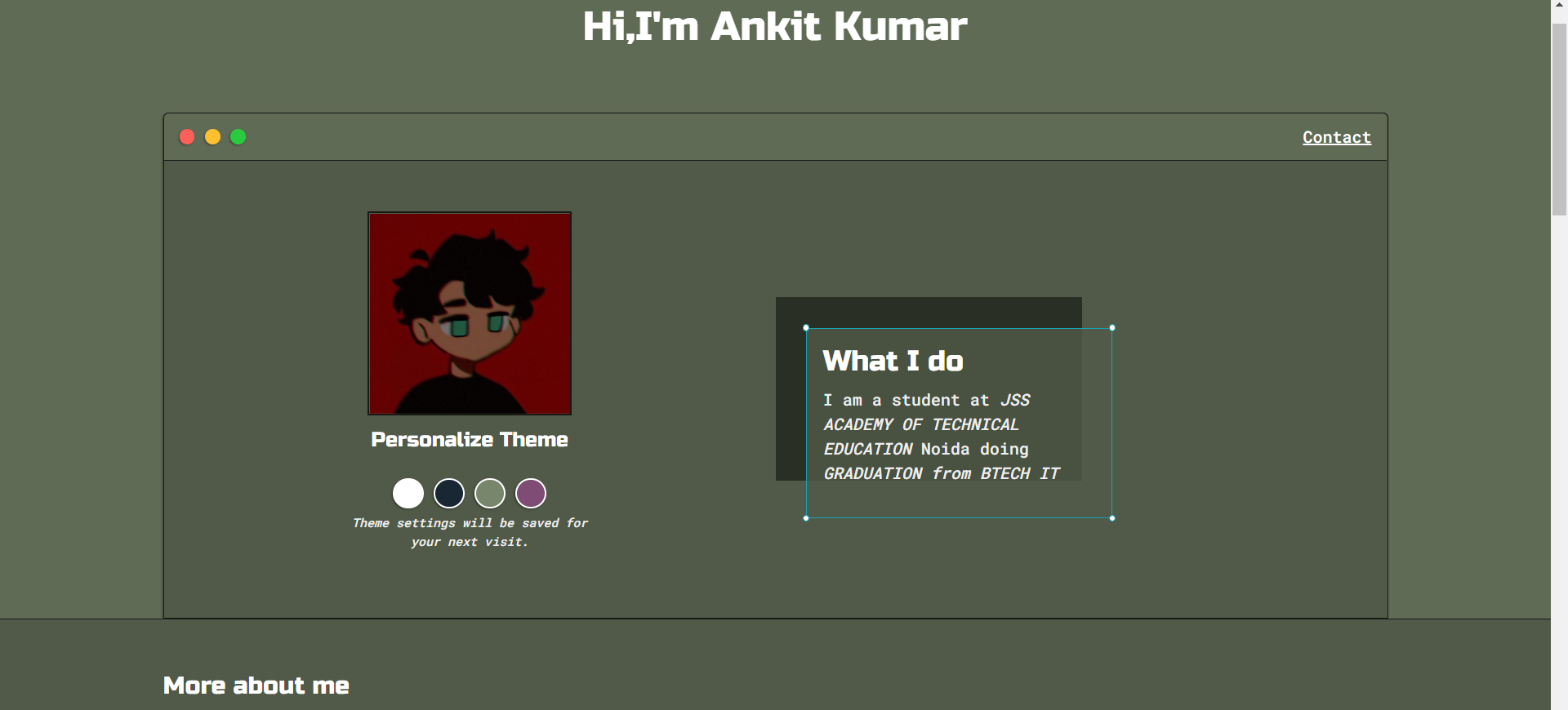 GitHub - itsankitt231/Portfolio-website: portfoilio website using ...