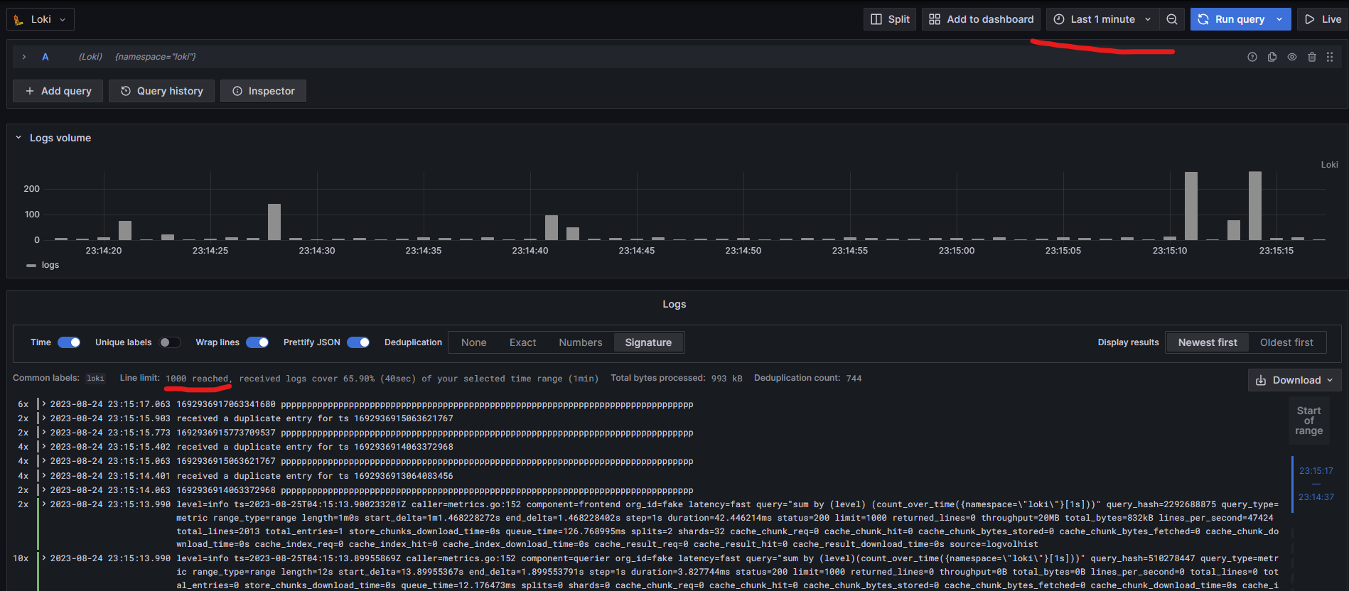 Too Many Logs From Loki Namespace ~1000 Logs Per Minute · Issue 